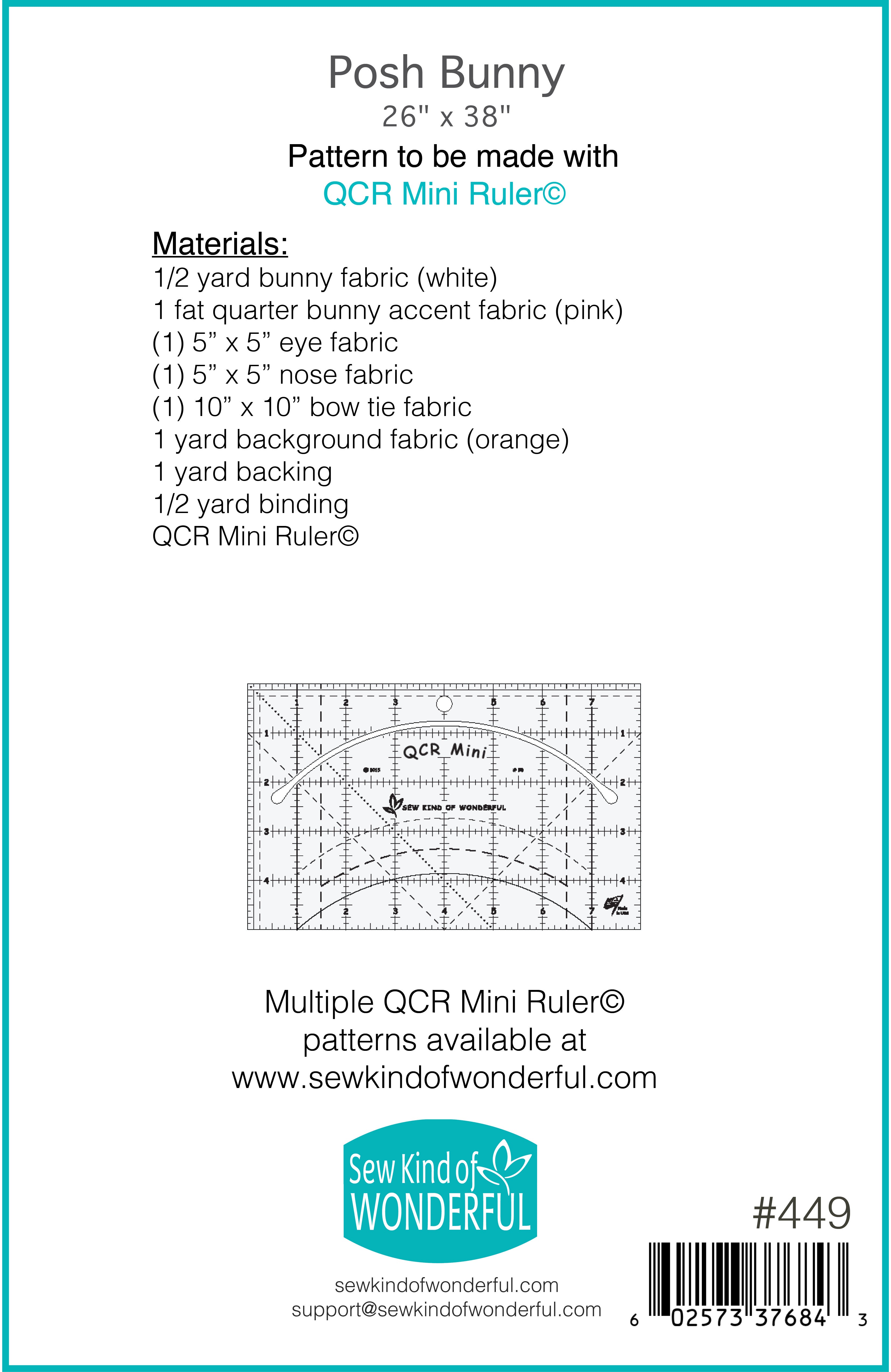 QCR Mini Ruler Patterns – Sew Kind of Wonderful