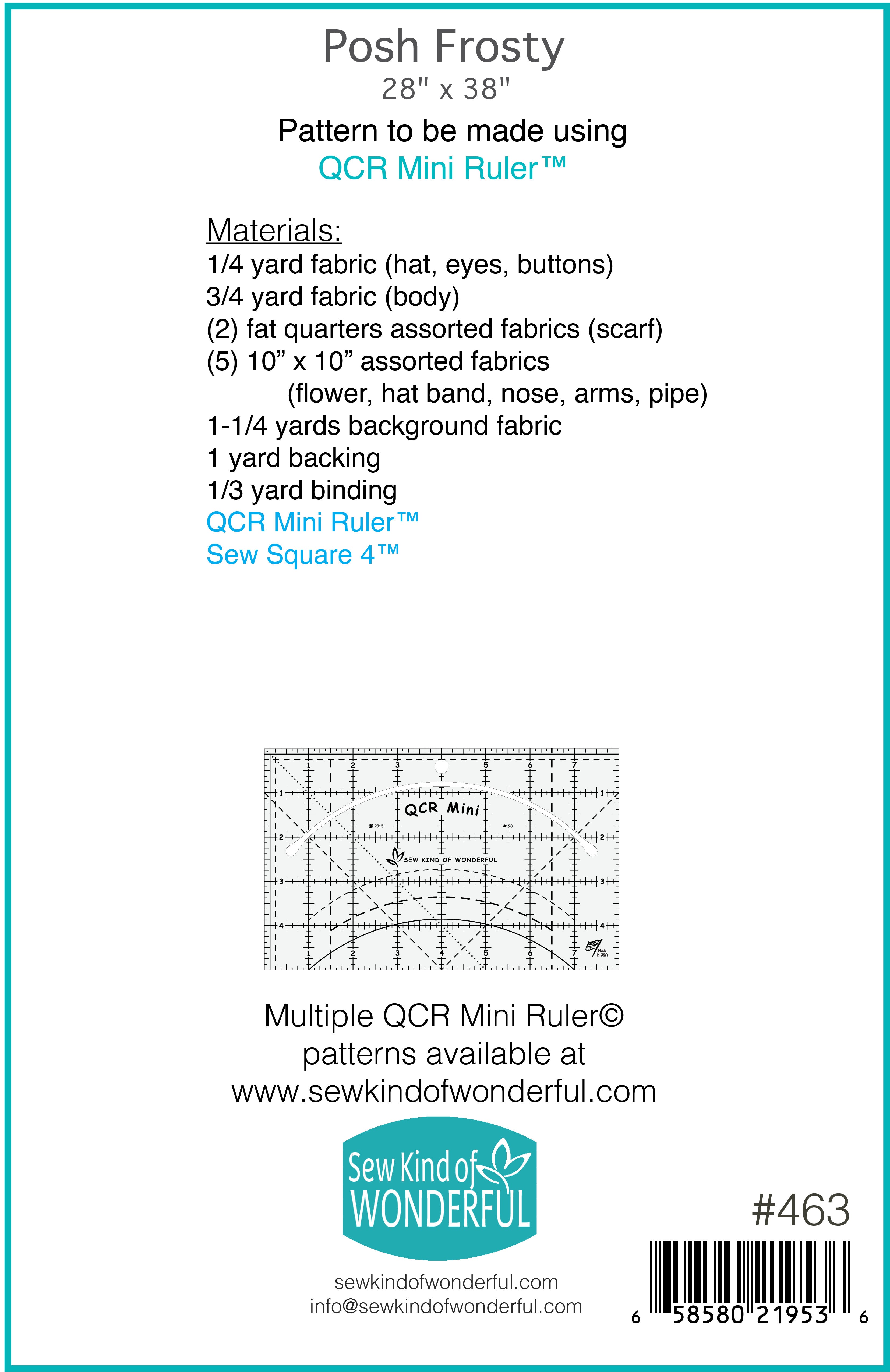 QCR Mini Ruler Patterns – Sew Kind of Wonderful