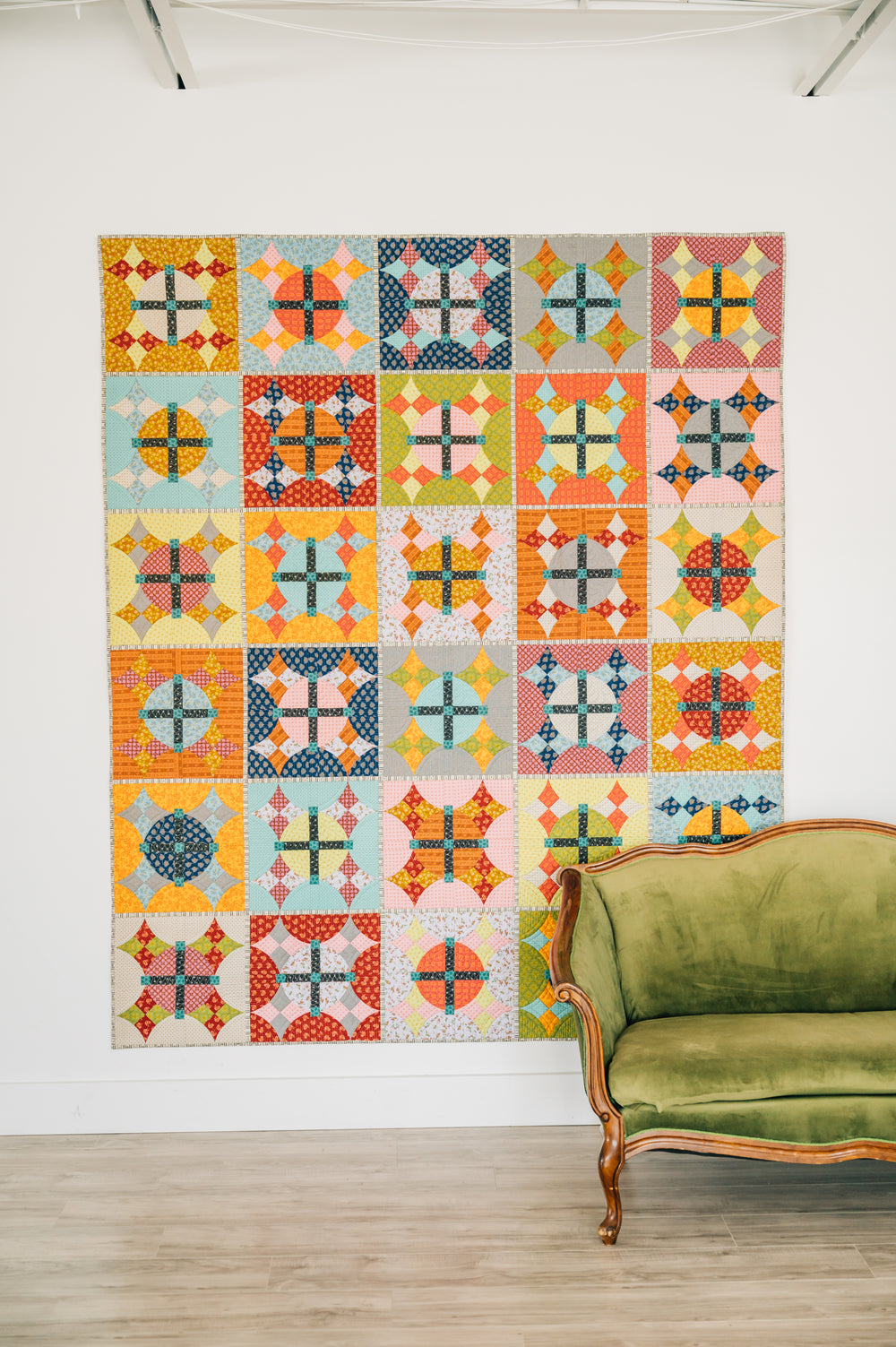 Attic Windows Quilt Kit in Vintage Cloth